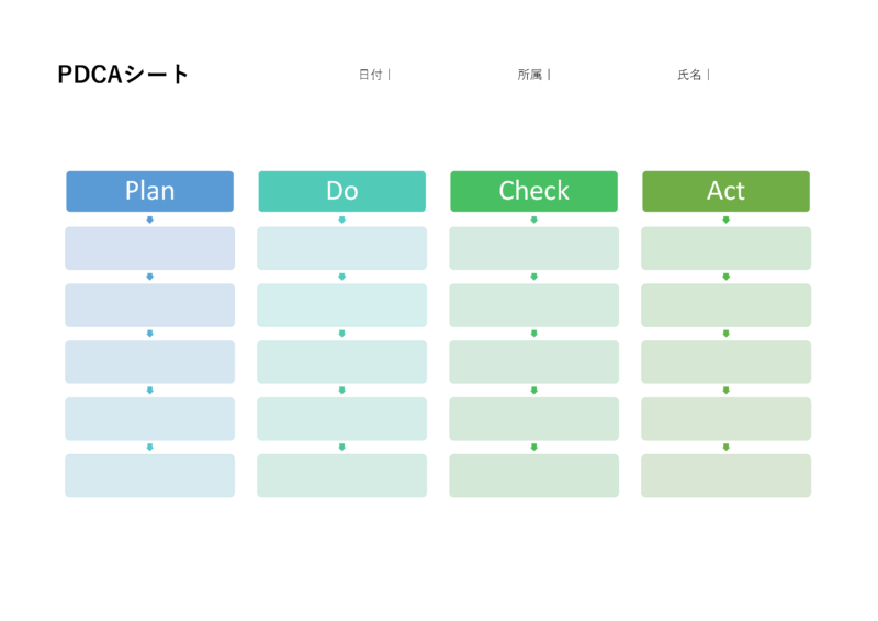 すぐに使えるPDCAテンプレート（Excel・PDF）無料・登録不要 | ビズ研